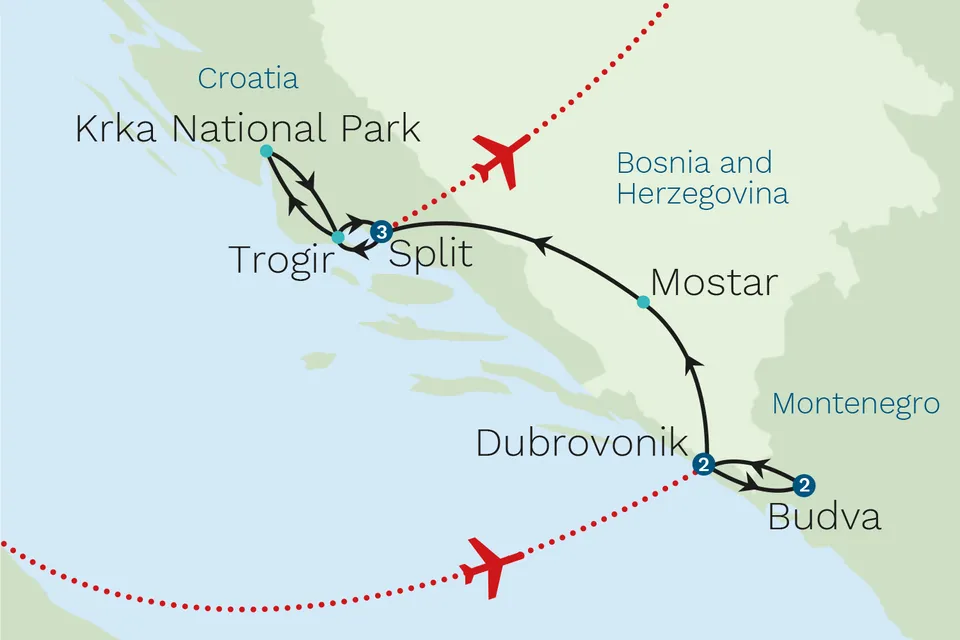 Croatia and Montenegro with Split Beach Stay 2025 - Private Tour ...