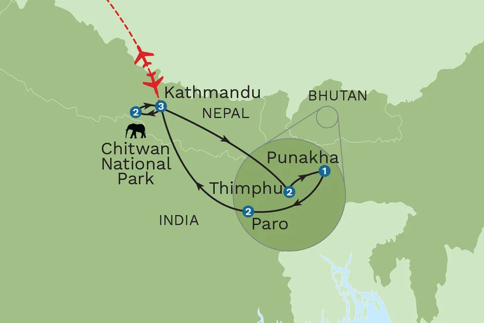 Himalayan Kingdoms of Nepal and Bhutan with Pokhara and Bandipur Mini ...